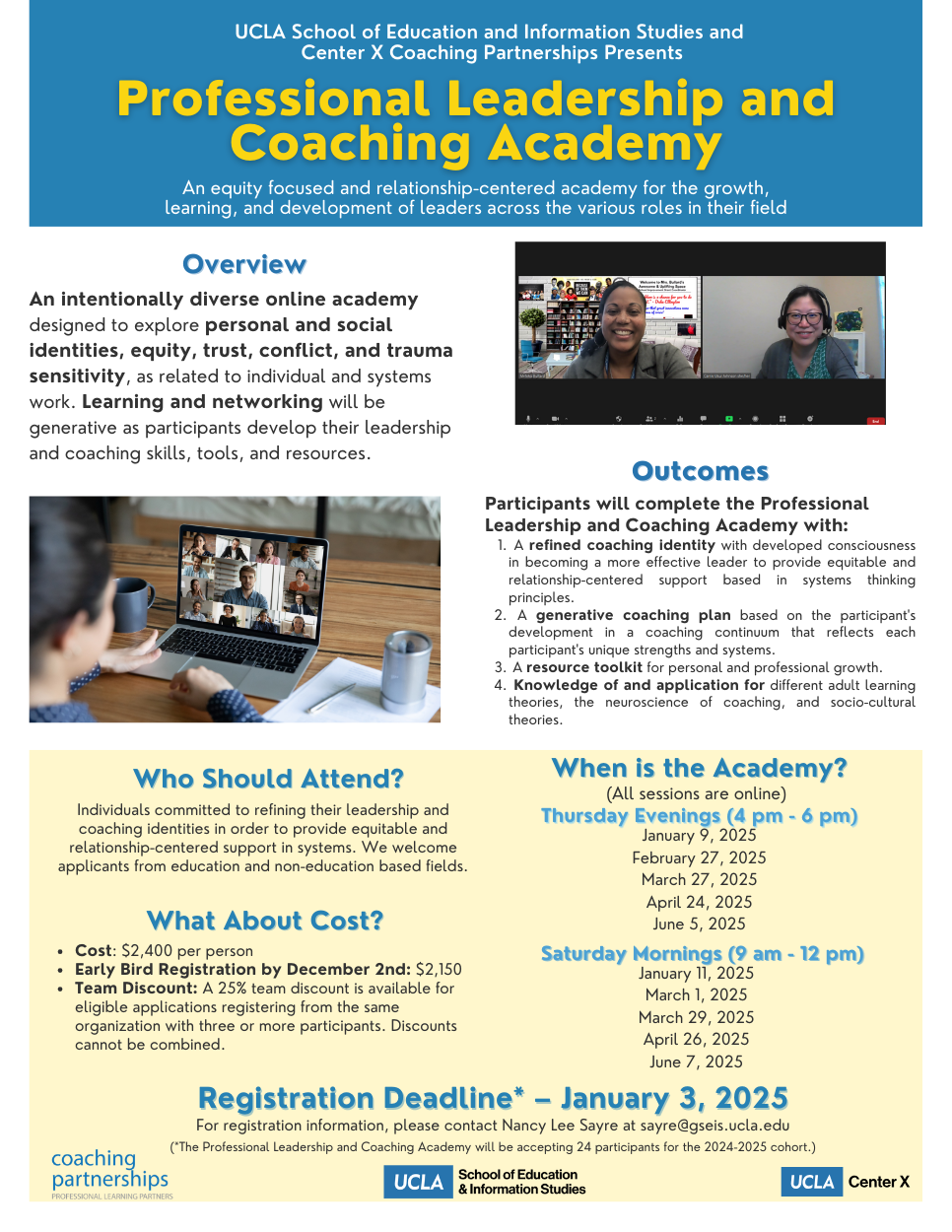 Professional Leadership and Coaching Academy - UCLA School of Education ...
